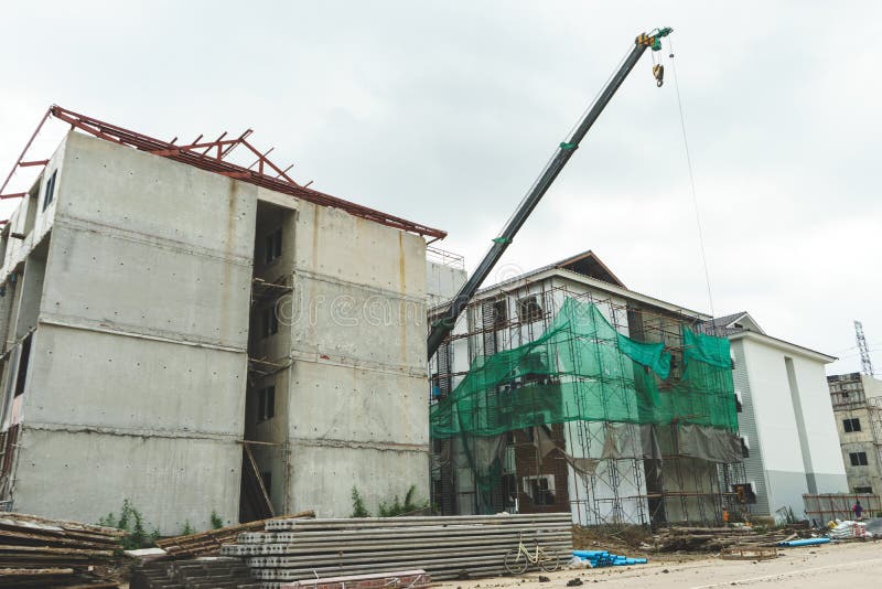 Under Construction Building Stock Photo - Image of house, industry ...