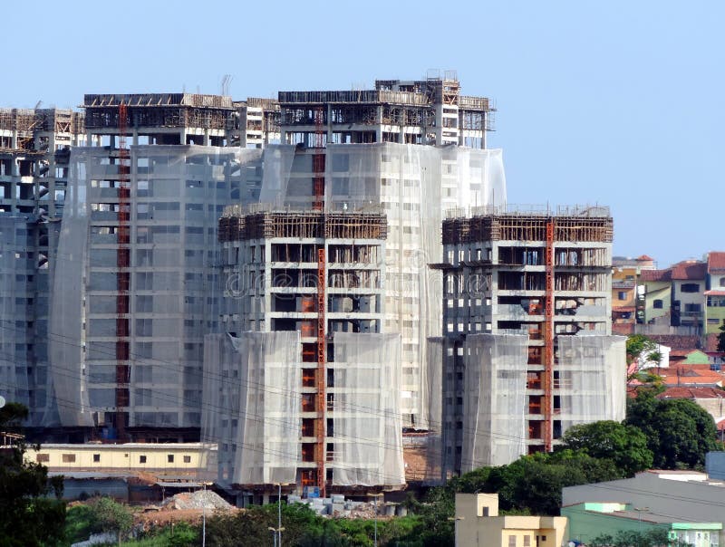 Under Construction Buildings Stock Photo - Image of engineering, cement ...