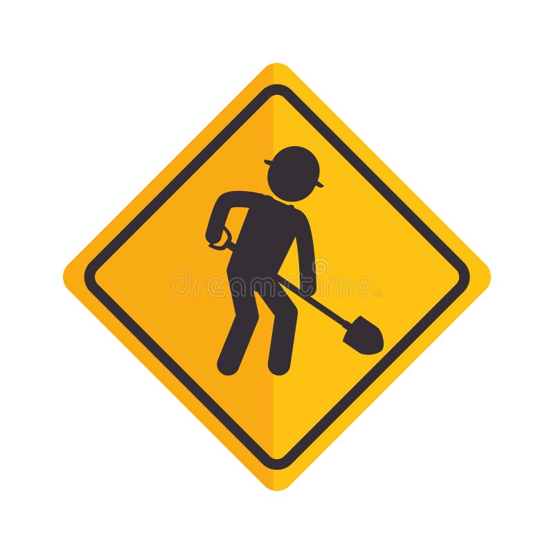 Under Construction Classic Signal Stock Vector - Illustration of label ...