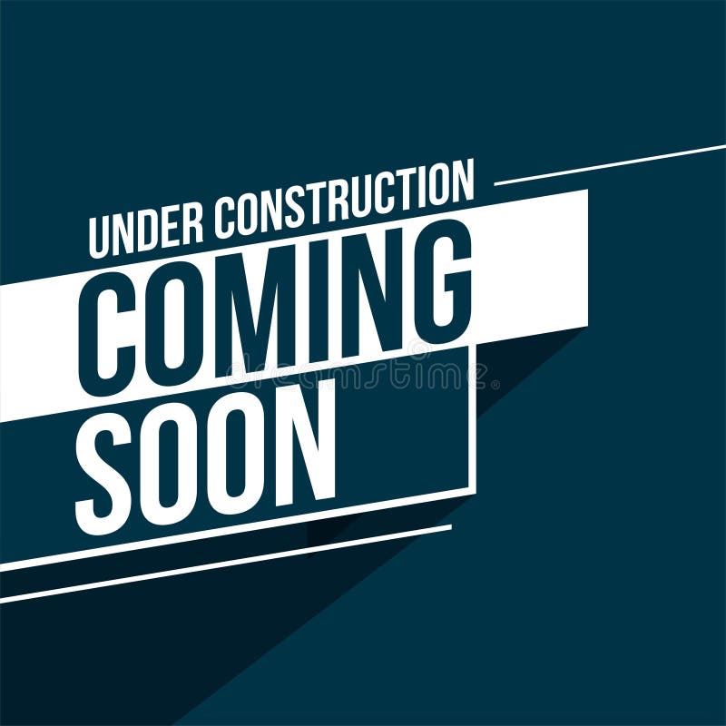 Under Construction Coming Soon Modern Template Stock Vector ...