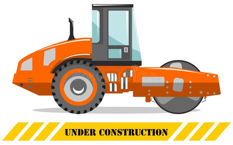 Under Construction. Compactor. Heavy Construction Machine. Building ...