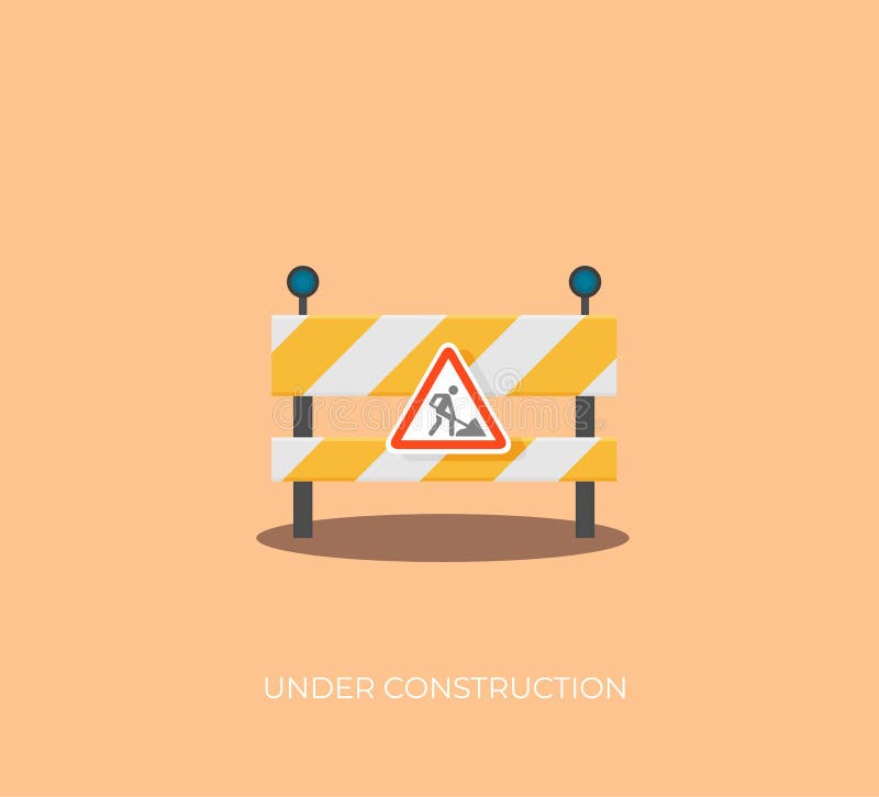 Under Construction Concept in Flat Design Style, Vector Illustration ...