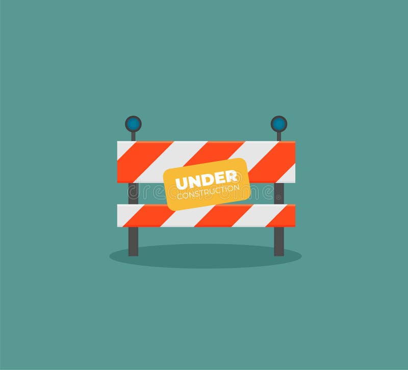 Under Construction Concept in Flat Design Style, Vector Illustration ...