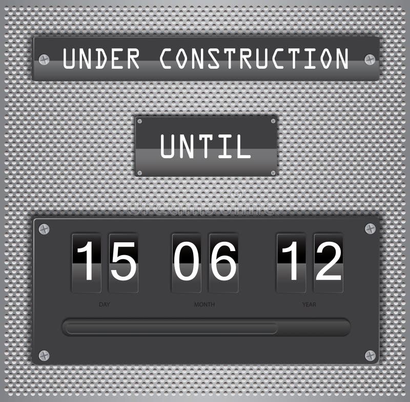 Vector Countdown Timer. Under Construction Sign Bo Stock Vector ...