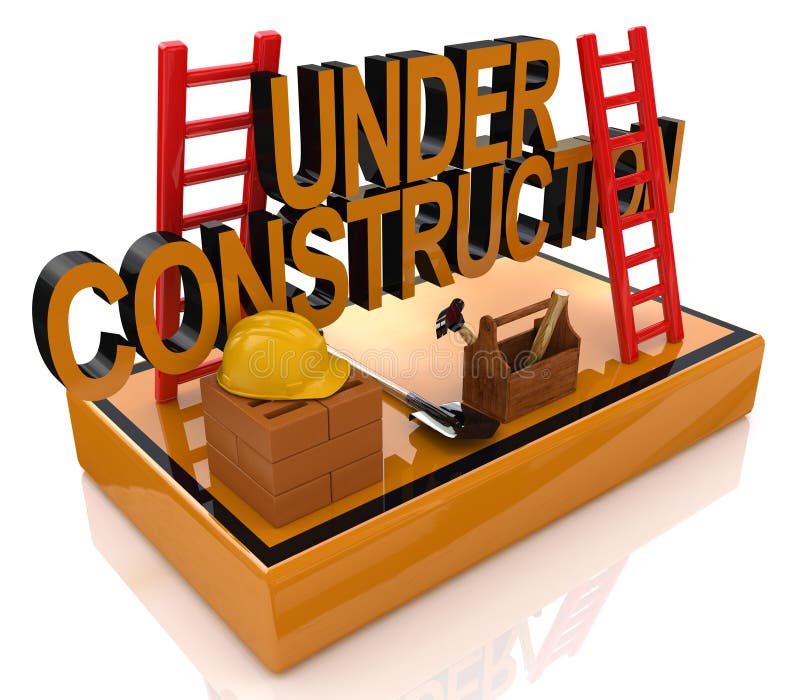 Under Construction stock vector. Illustration of blueprint - 12555496