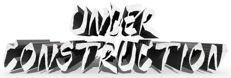 Under Construction.3D Rendering Letters. Stock Illustration ...
