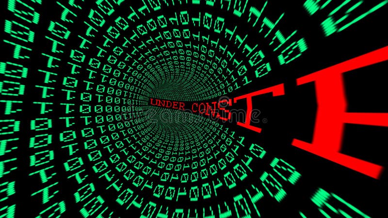 Under Construction Data Tunnel Stock Illustration - Illustration of ...