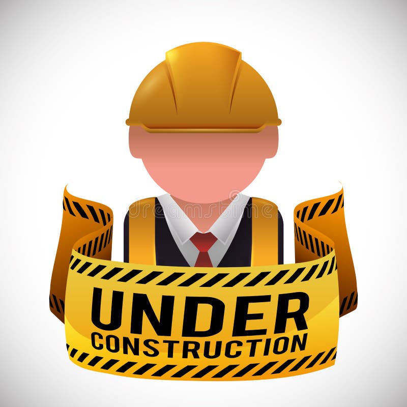 Under construction design stock vector. Illustration of business - 58548110