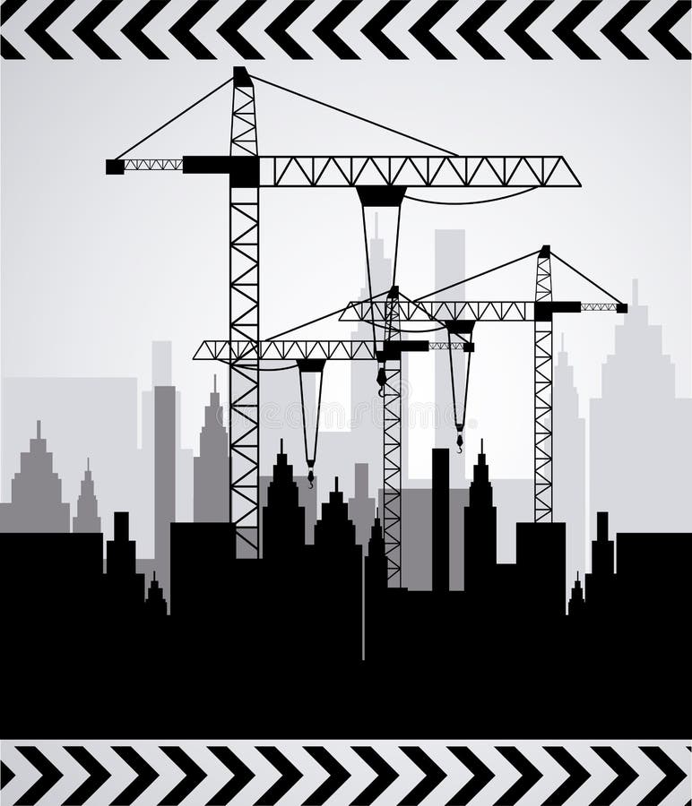 Under construction vector stock vector. Illustration of city - 6919800