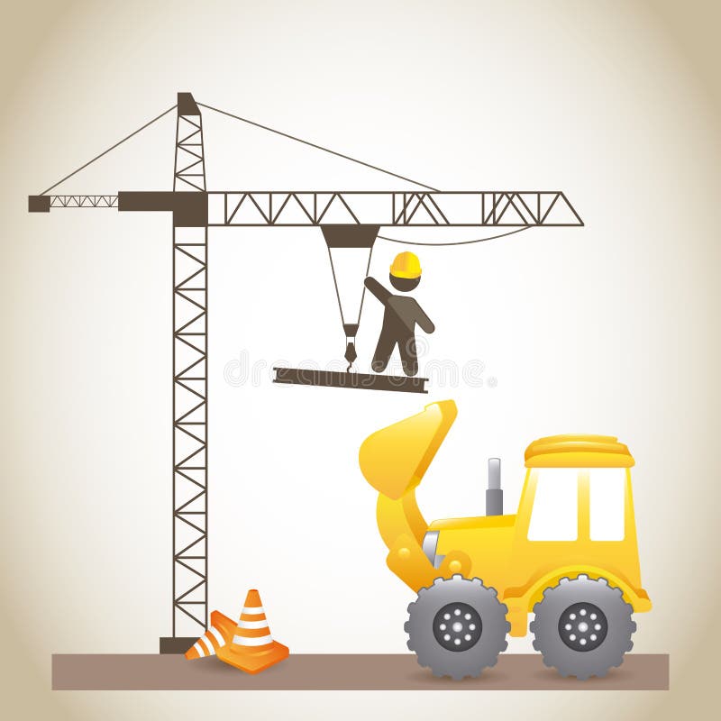 Construction Crane Icon stock vector. Illustration of crane - 120023240