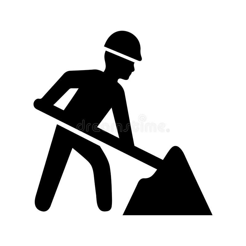 Man Digging Icon People in Motion Active Lifestyle Sign Stock Vector ...