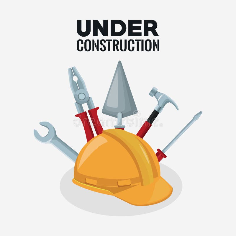 Under Construction Equipment Tools Stock Vector - Illustration of ...