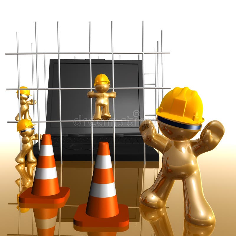 Under Construction Funny 3d Icon Stock Illustration - Illustration of ...