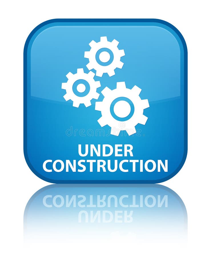 Under Construction (gears Icon) Special Cyan Blue Square Button Stock ...