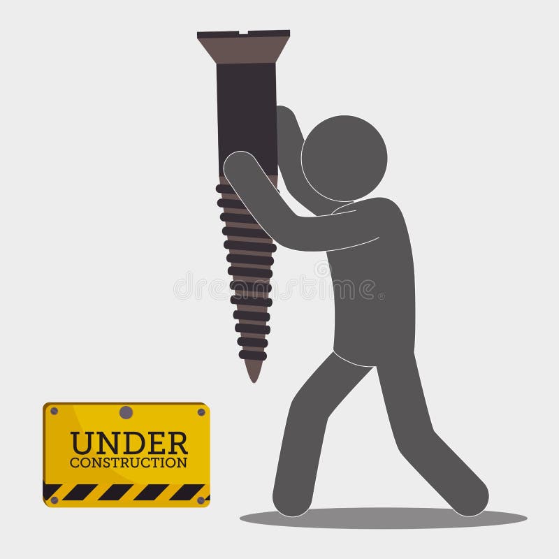 Under Construction Graphic Advertising Stock Vector - Illustration of ...