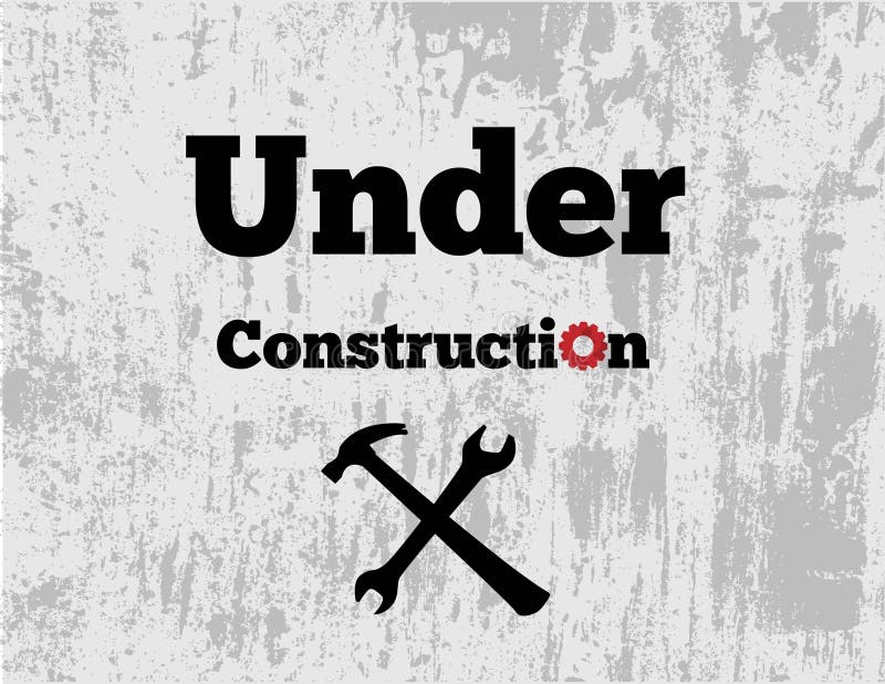 Under Construction Grunge Page with Hammer and Wrench Stock ...