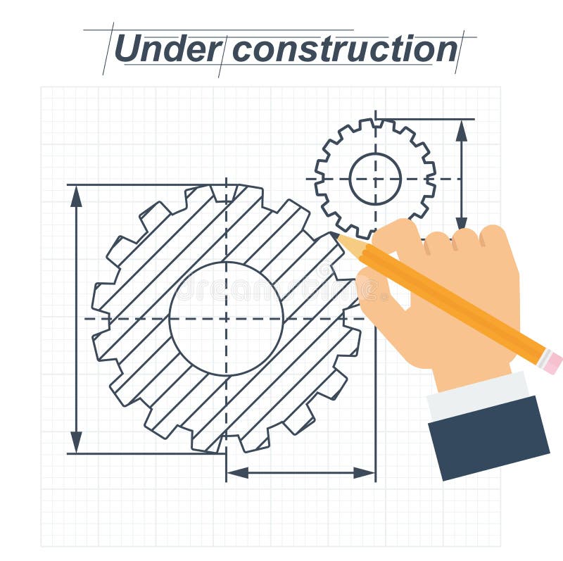 Under Construction Hand Drawing Stock Vector - Illustration of abstract ...