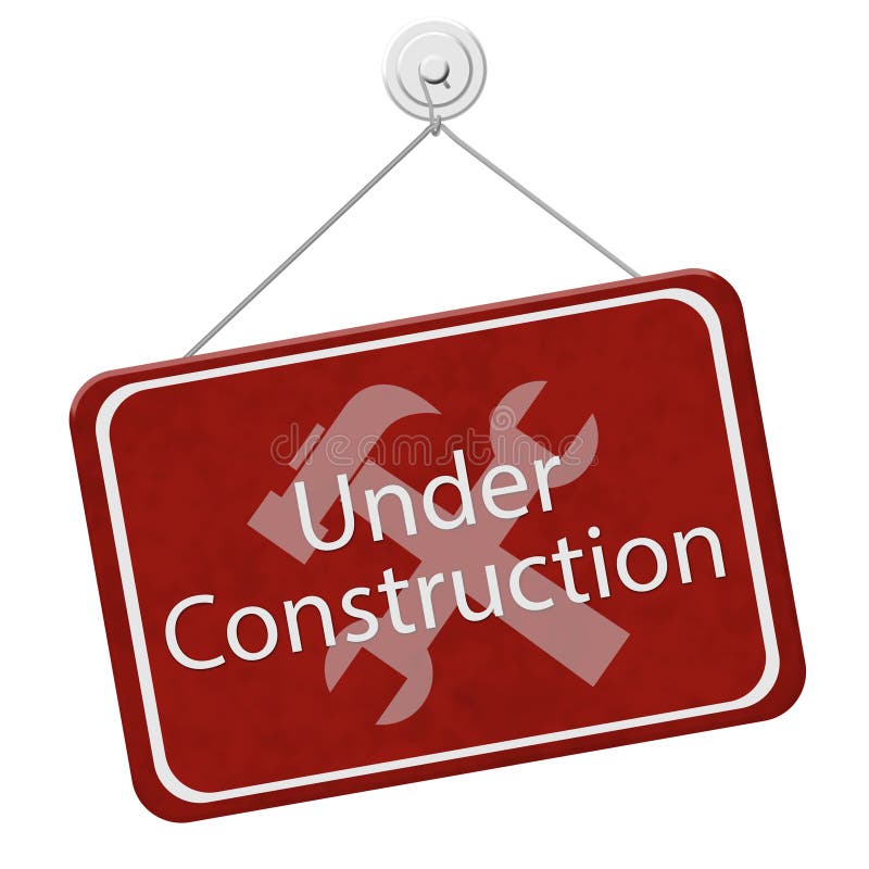 Under Construction Sign stock illustration. Illustration of relocation ...