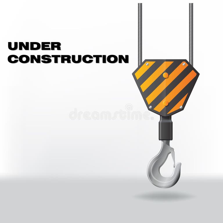 Under Construction with Hook Stock Vector - Illustration of ...