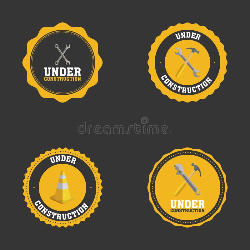 Under construction icon stock vector. Illustration of isolated - 61077226