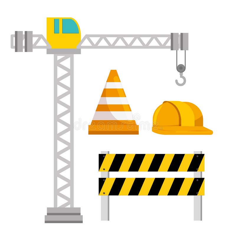 Under Construction Icon Set Stock Vector - Illustration of repair, sign ...