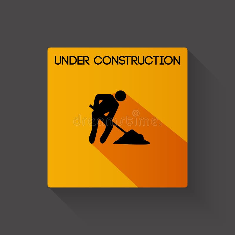 Under Construction Illustration Stock Vector - Illustration of stand ...