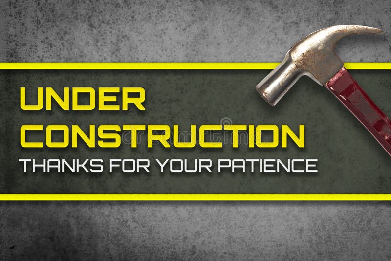 Work in Progress Under Construction Web Page Stock Image - Image of ...