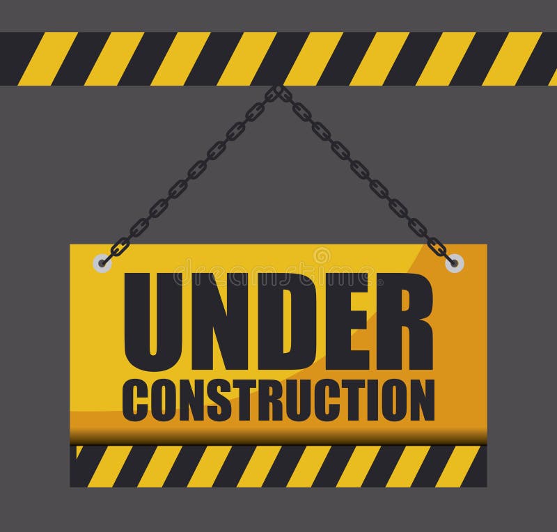 Under construction sign stock illustration. Illustration of service ...
