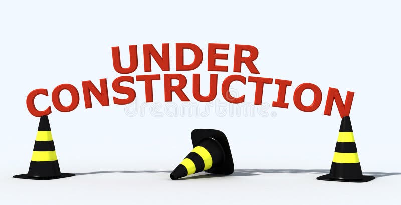 Under construction logo stock illustration. Illustration of white - 5098898