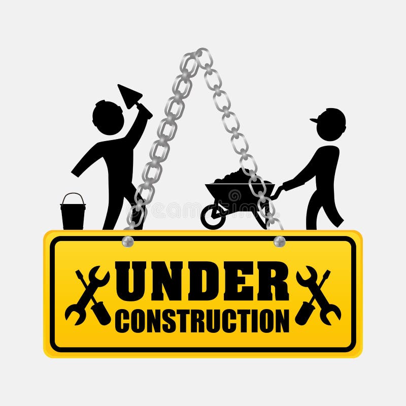 Under Construction Men Workers Walking Helmet Stock Illustration ...