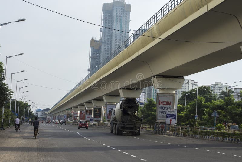 Under Construction Metro Rail Bridge in Kolkata Editorial Stock Photo ...