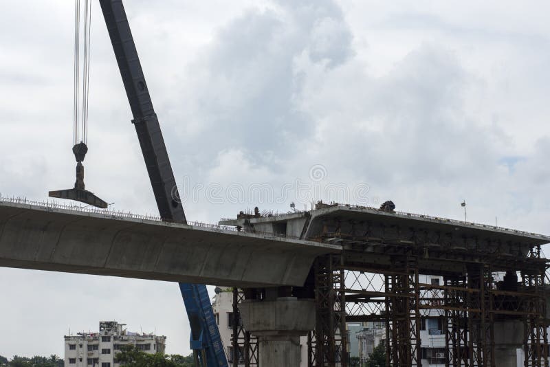 Under Construction Metro Rail Bridge in Kolkata Editorial Photo - Image ...