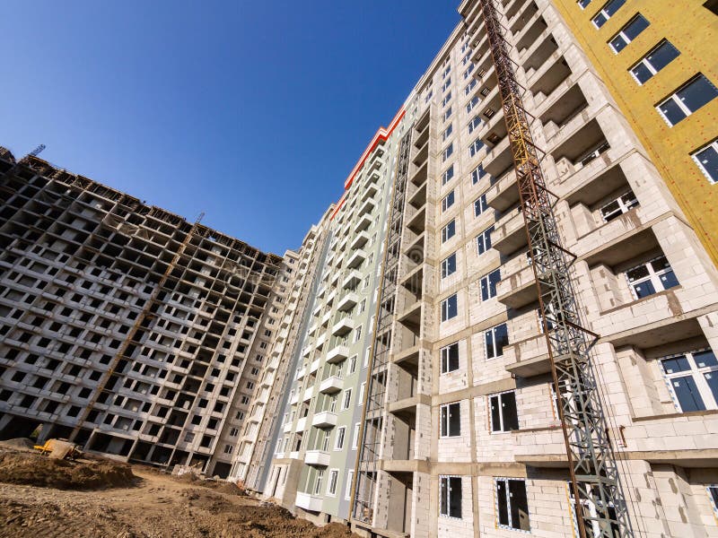 Under Construction Multi-storey Building at Different Stages of ...
