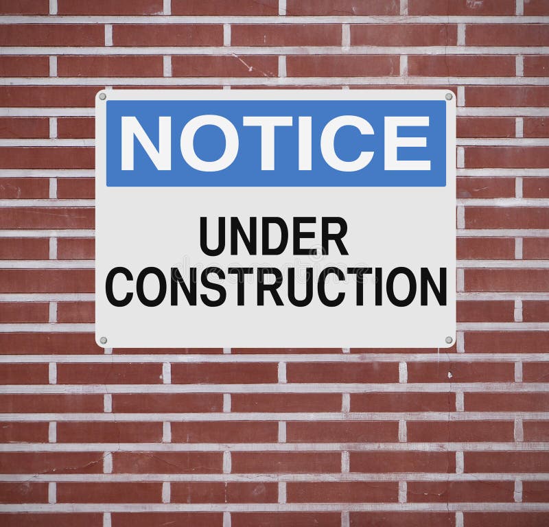 Under Construction stock photo. Image of osha, mounted - 37439408