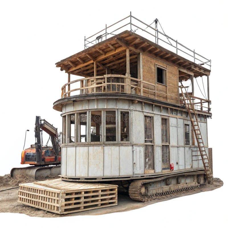 Under Construction Object Isolated on White Background Stock ...