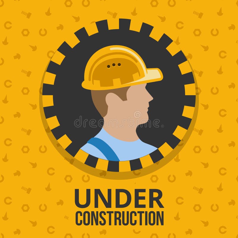 Under construction poster stock vector. Illustration of promotion ...