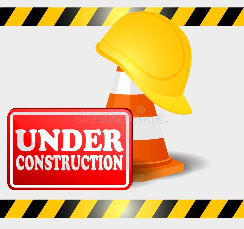 Under Construction Progress Stock Vector - Illustration of barrier ...