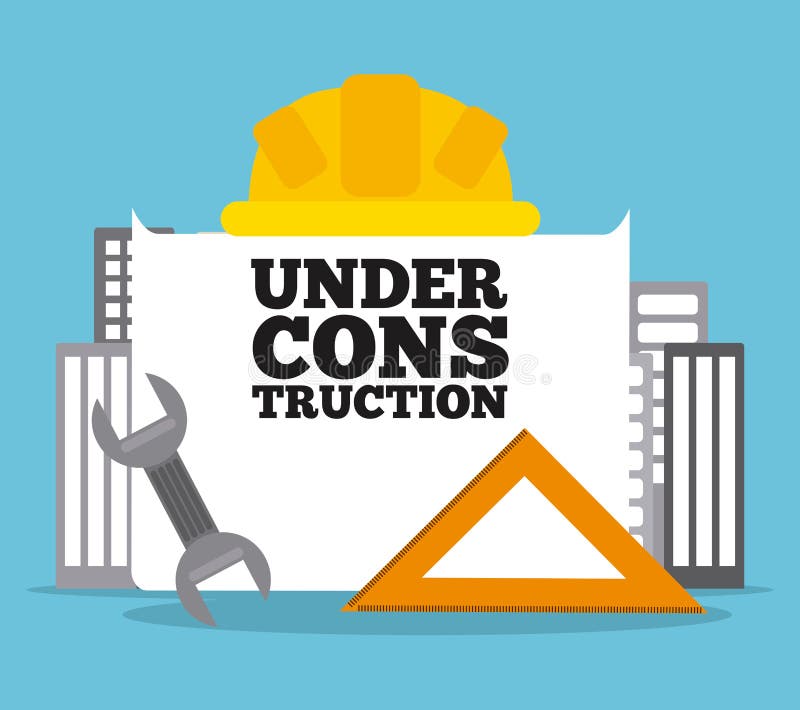 Under construction project stock vector. Illustration of element - 60402481