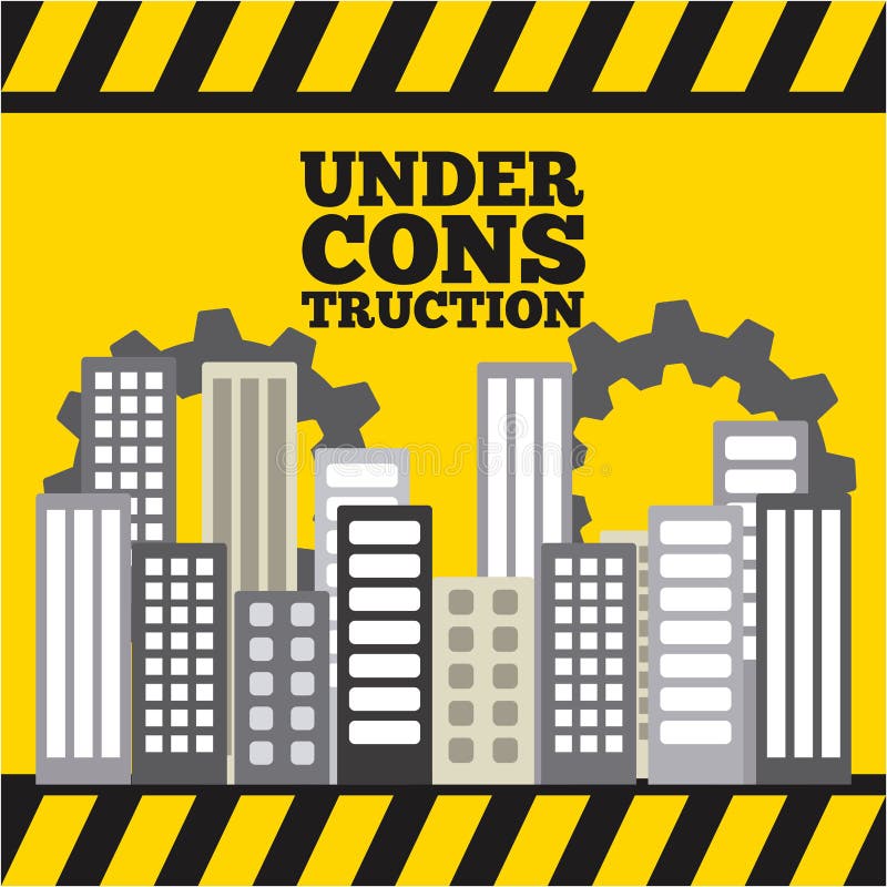 Under construction project stock vector. Illustration of urban - 60407560