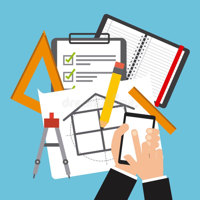 Under construction project stock vector. Illustration of concept - 60407429