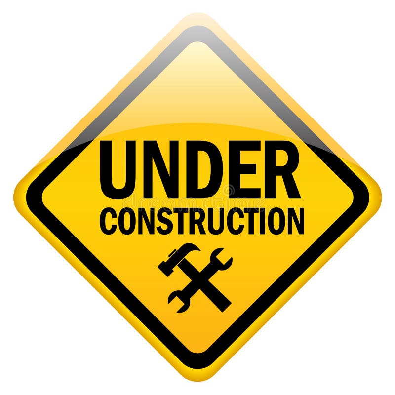 Under construction sign stock vector. Illustration of shop - 14609244