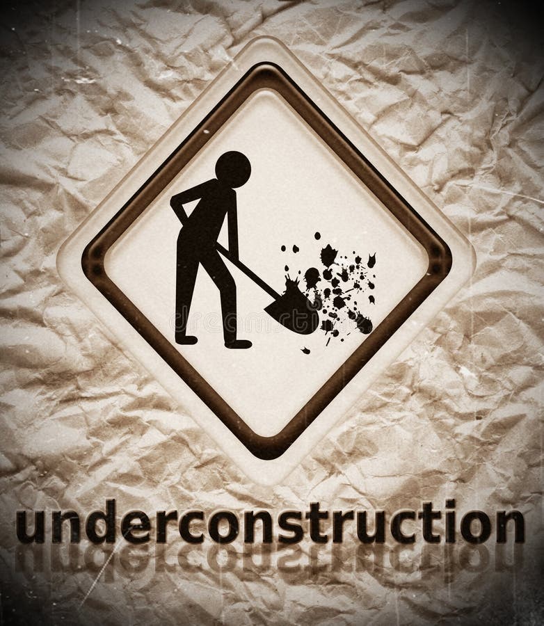 Under construction sign stock illustration. Illustration of design ...