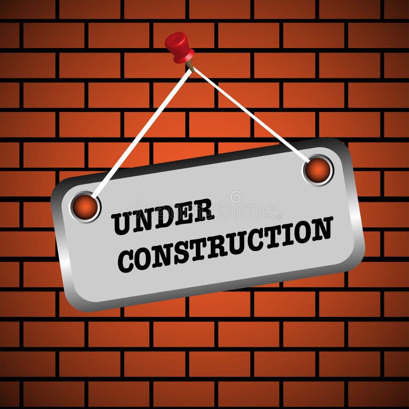 Under construction sign stock vector. Illustration of computer - 24188952