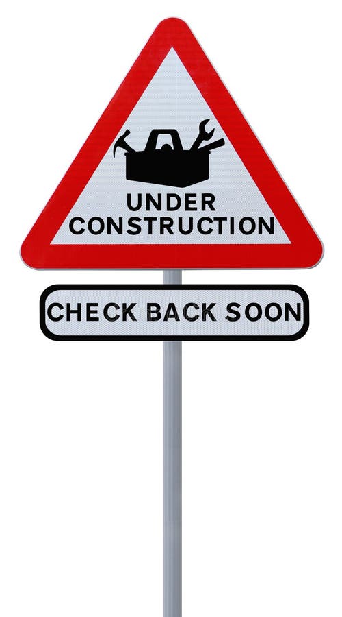 Under Construction Sign stock photo. Image of internet - 26350974