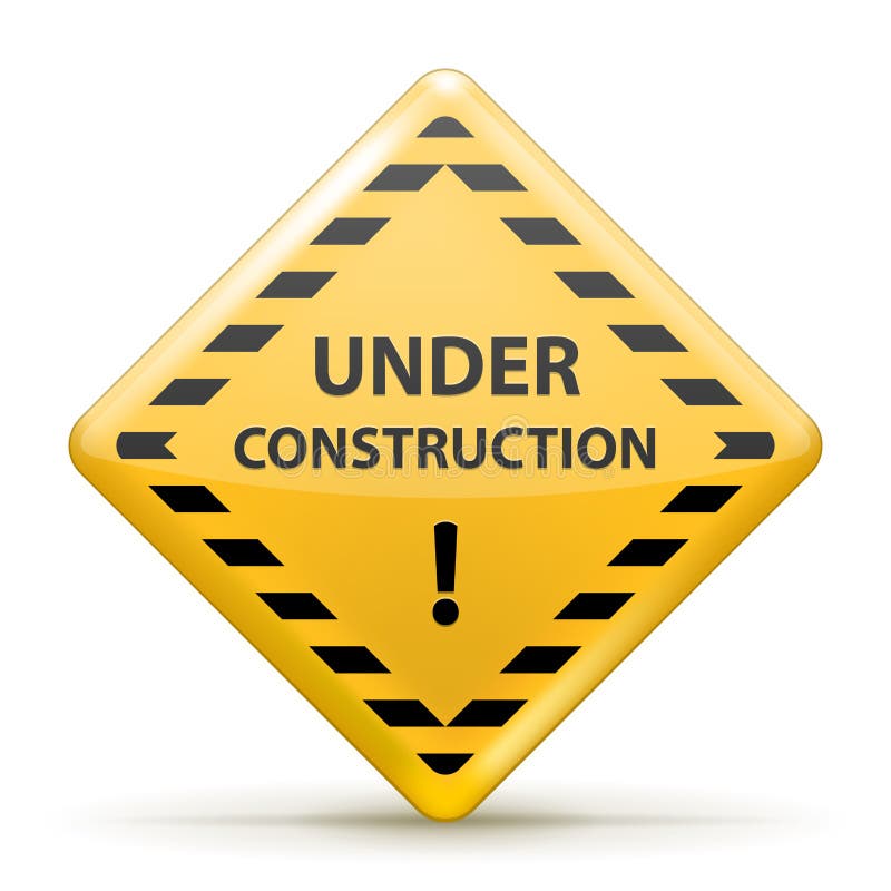 Under construction sign stock vector. Illustration of shop - 14609244