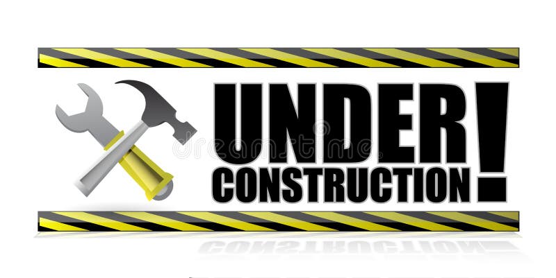 Under construction sign stock illustration. Illustration of development ...