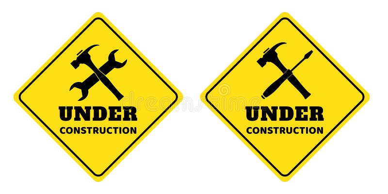 Under Construction Red Warning Sign Stock Illustrations – 1,344 Under ...