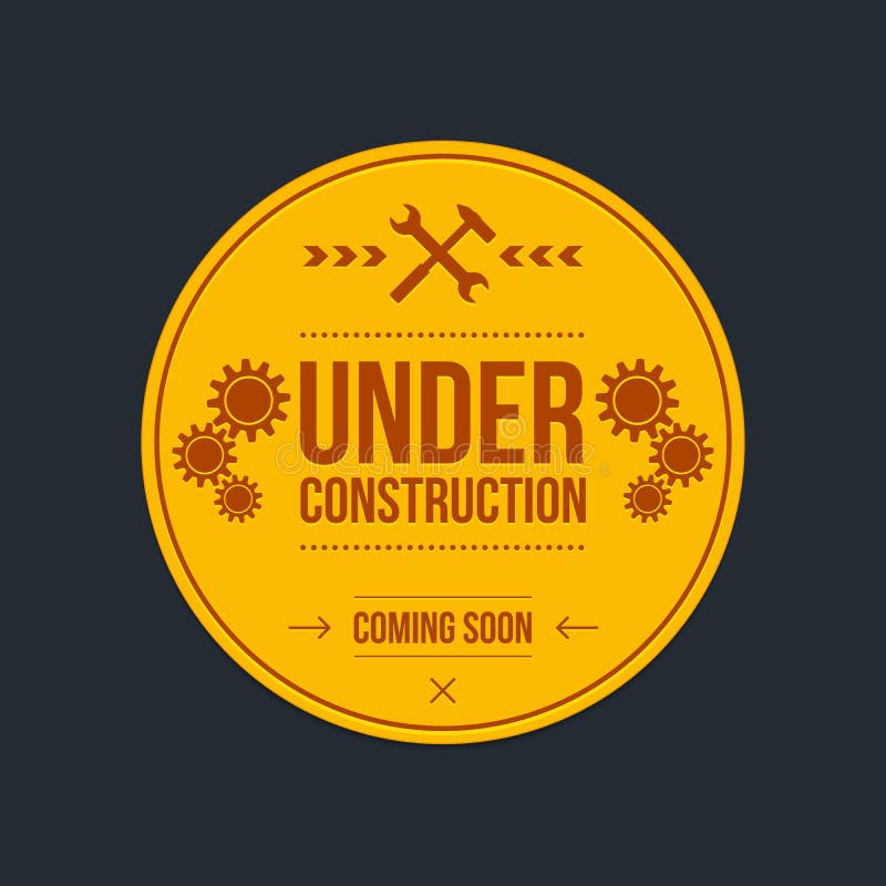 Under Construction Sign, Graphic Design Stock Vector - Illustration of ...