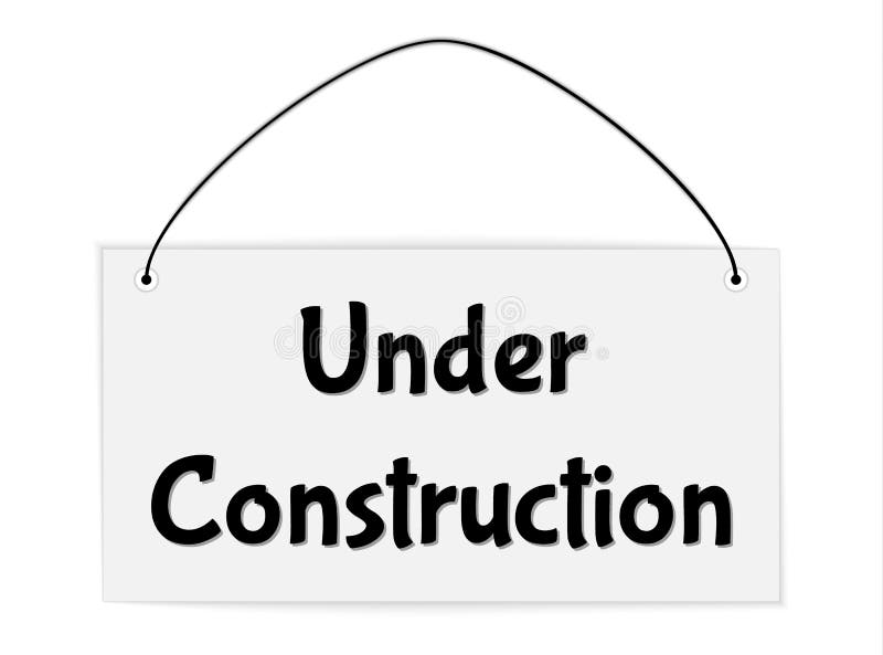 Under construction sign stock illustration. Illustration of isolated ...