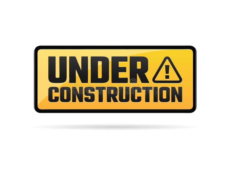 Under Construction Sign and Labels Stock Vector - Illustration of ...